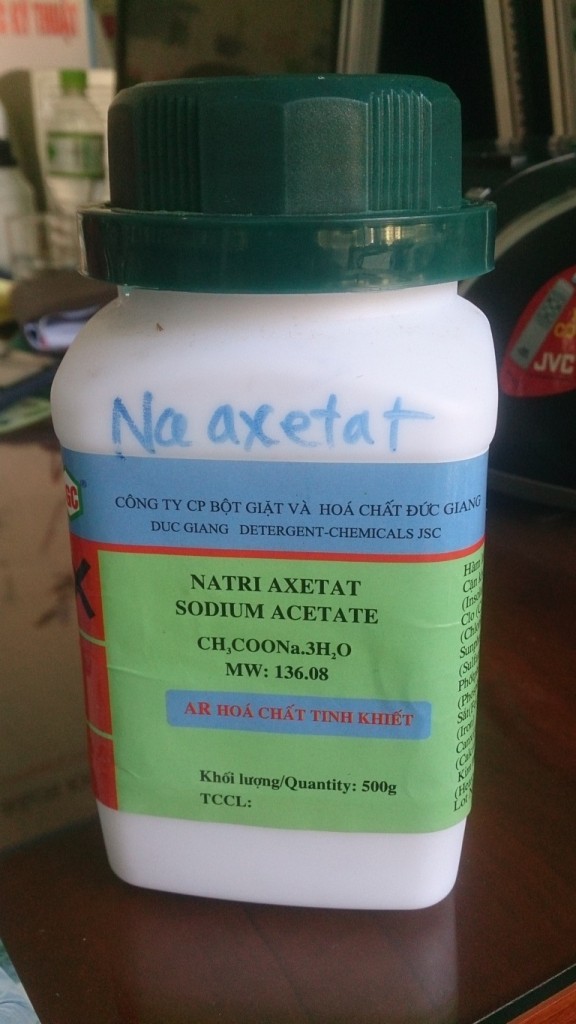 Natri axetat (AR) CH3COONa.3H2O - Vật Tư KHKT Bách Khoa